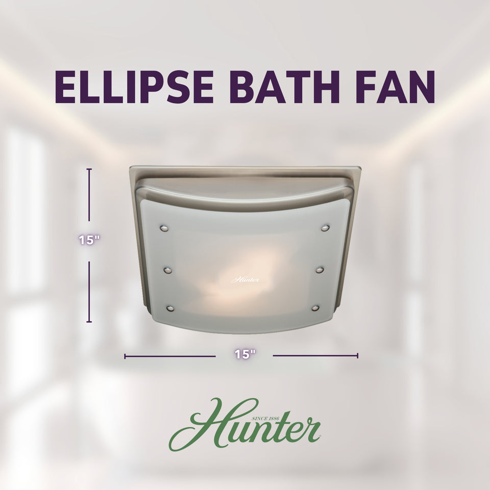 Ellipse Bathroom Ventilation Fan with Light 90065A
