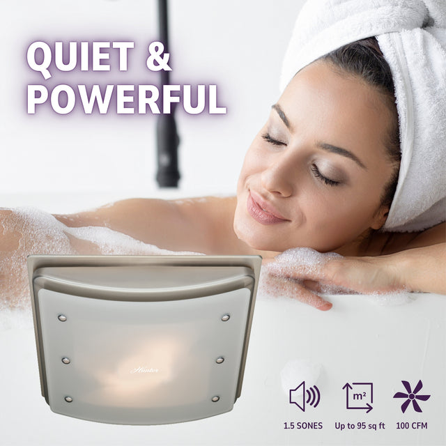 Ellipse Bathroom Ventilation Fan with Light 90065A