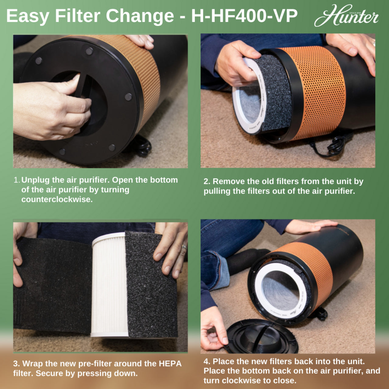 H-HF400-VP Replacement Air Purifier Filter Pack