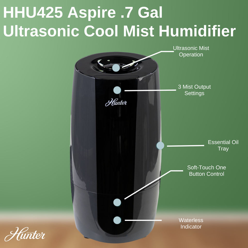 Aspire Ultrasonic 0.7 Gal Cool Mist Humidifier HHU425